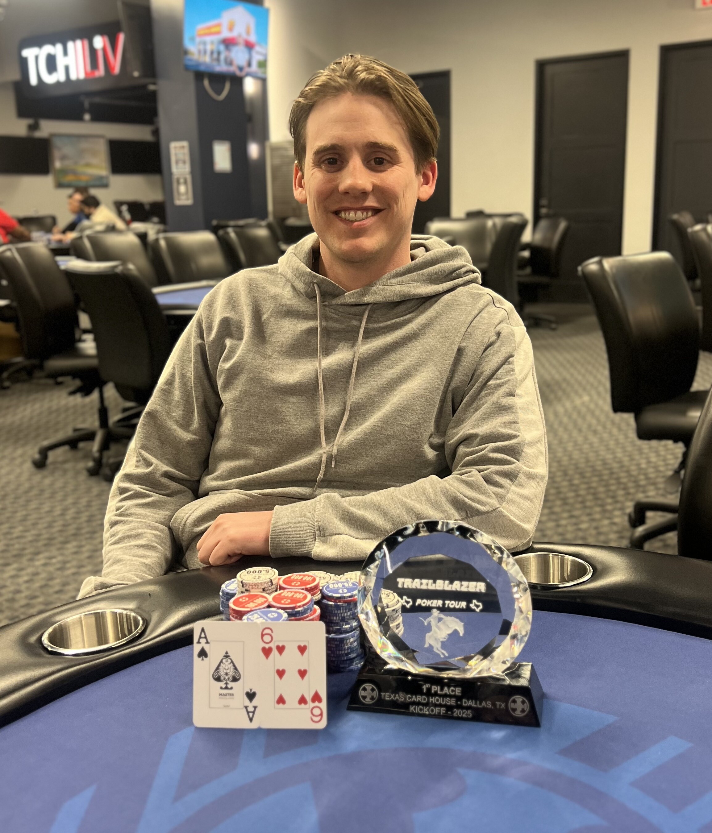 Players Agree to Even Chop; Jayroe Takes Trophy and $14,805!